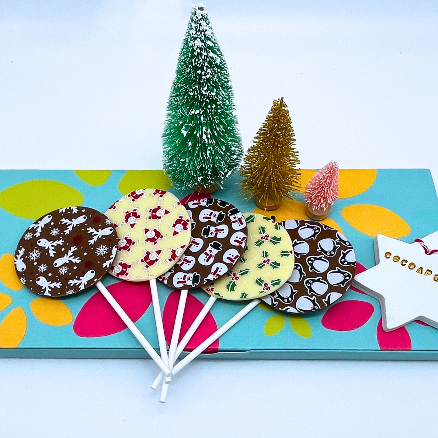 10 Christmas Chocolate Lollies - Cocoapod